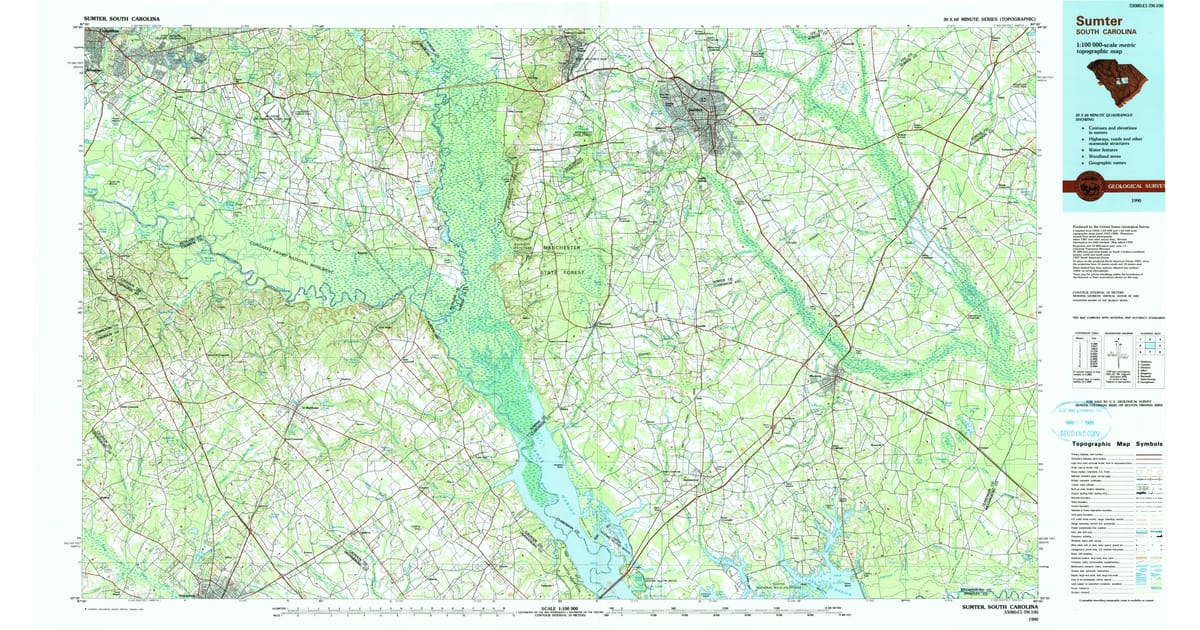 1990s Maps of Sumter, SC | Pastmaps
