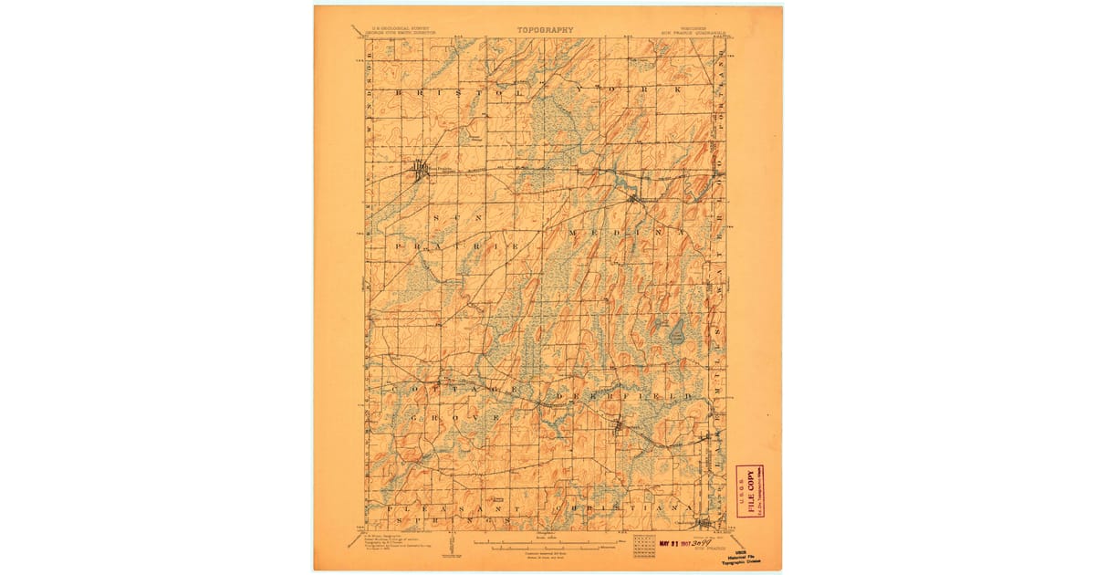 1907 Map of Sun Prairie, WI — High-Res | Pastmaps