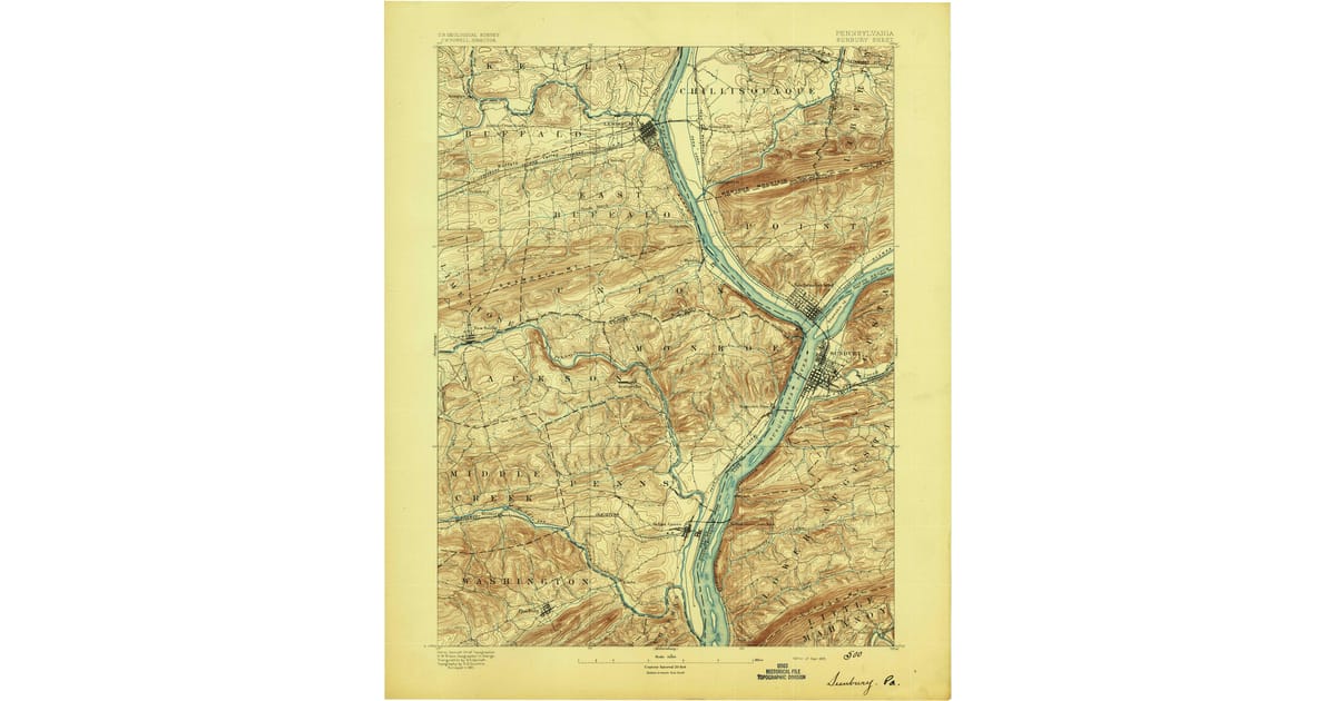 Old Maps of Milton, PA | Pastmaps