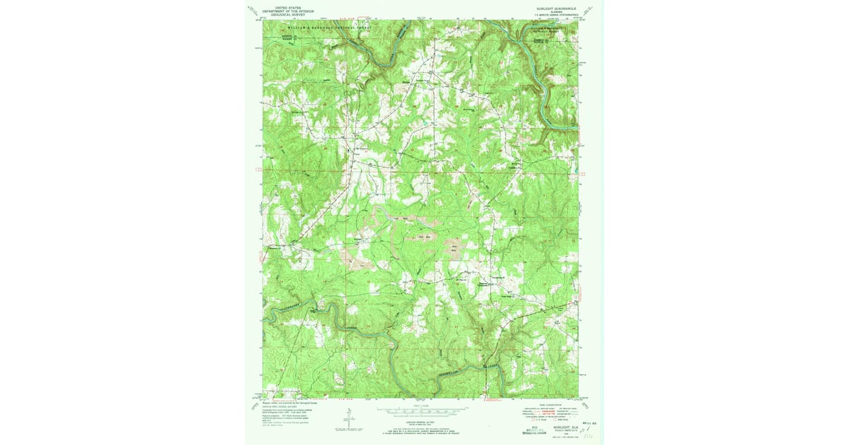 1949 Map of Sunlight, Walker County, AL — High-Res | Pastmaps