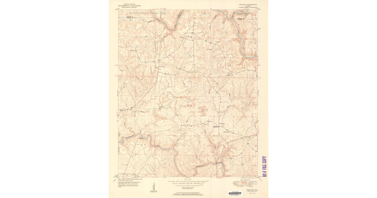 1951 Map of Sunlight, Walker County, AL — High-Res | Pastmaps