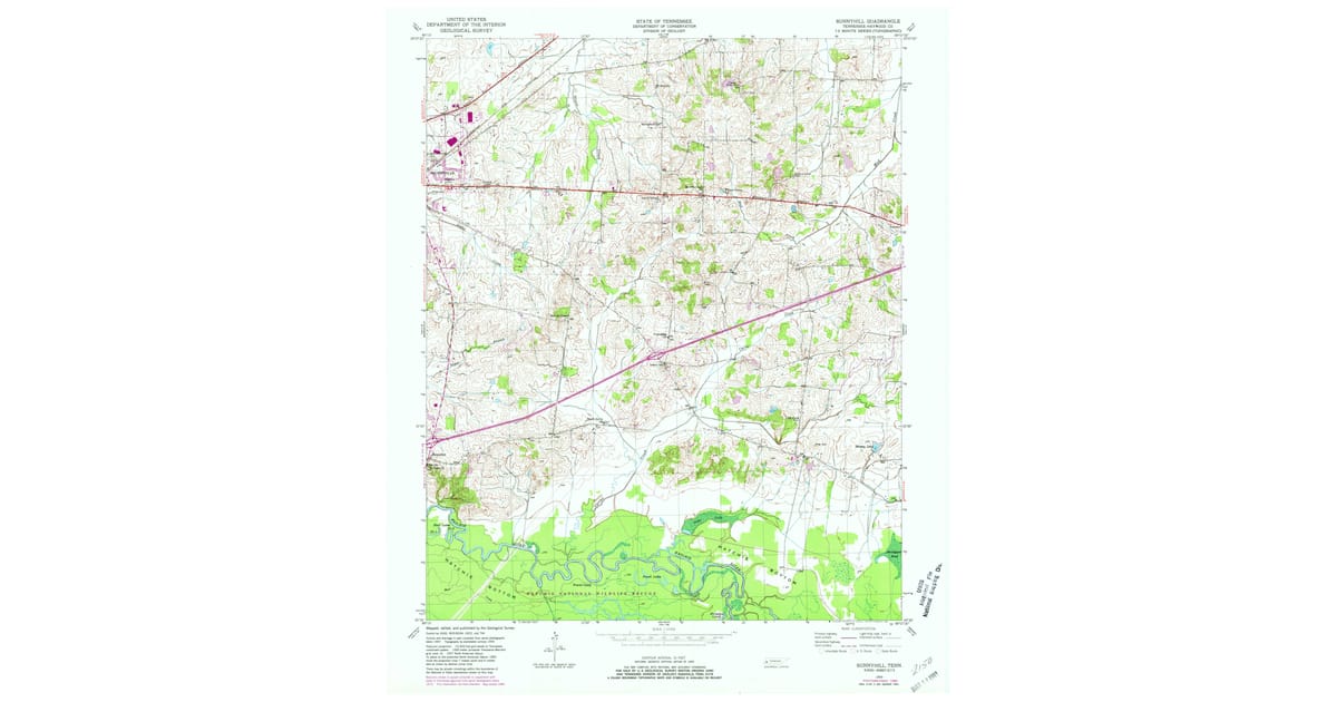 1950 Map of Sunnyhill, Haywood County, TN — High-Res | Pastmaps