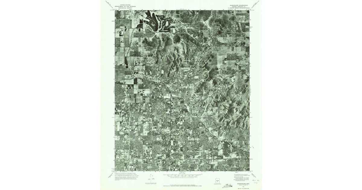 1971 Map of Sunnyslope, Maricopa County, AZ — High-Res | Pastmaps