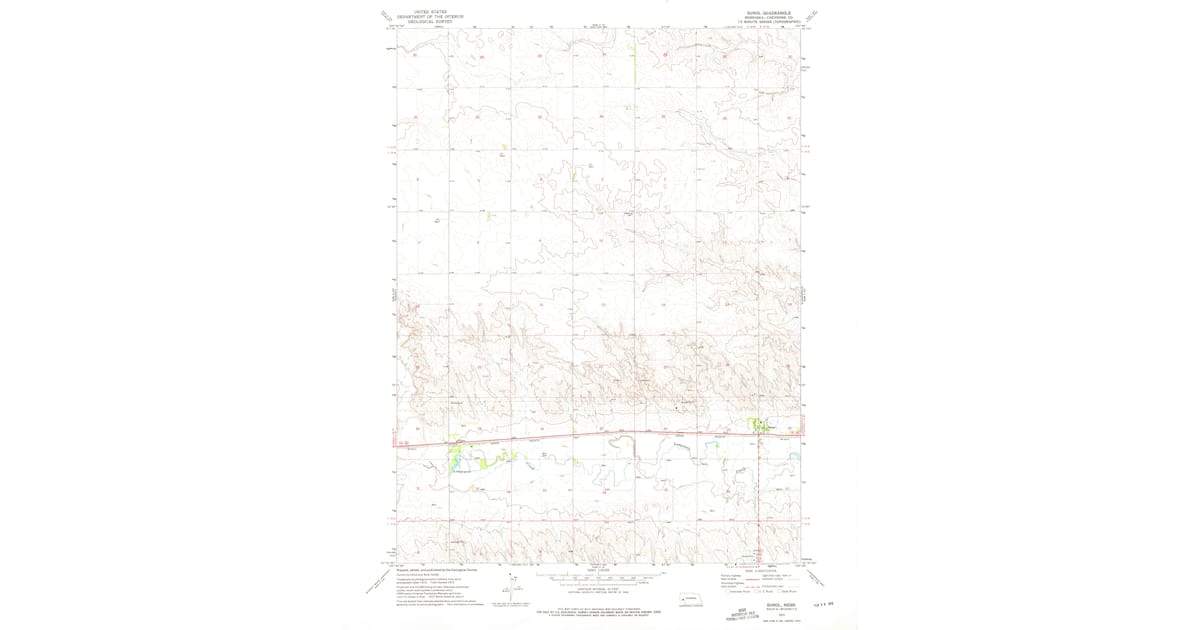 1972 Map of Sunol, NE — High-Res | Pastmaps