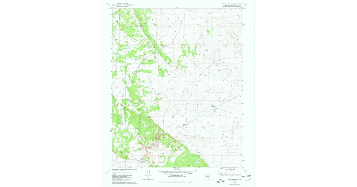 1981 Map of Supai Camp SE, Coconino County, AZ — High-Res | Pastmaps