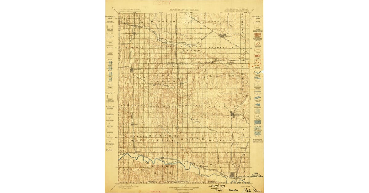 Old Maps of Nuckolls County, NE for Hiking & Exploration | Pastmaps