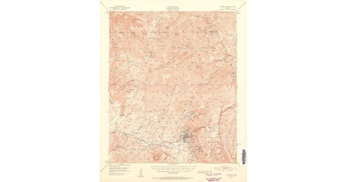 1948 Map of Superior, AZ — High-Res | Pastmaps