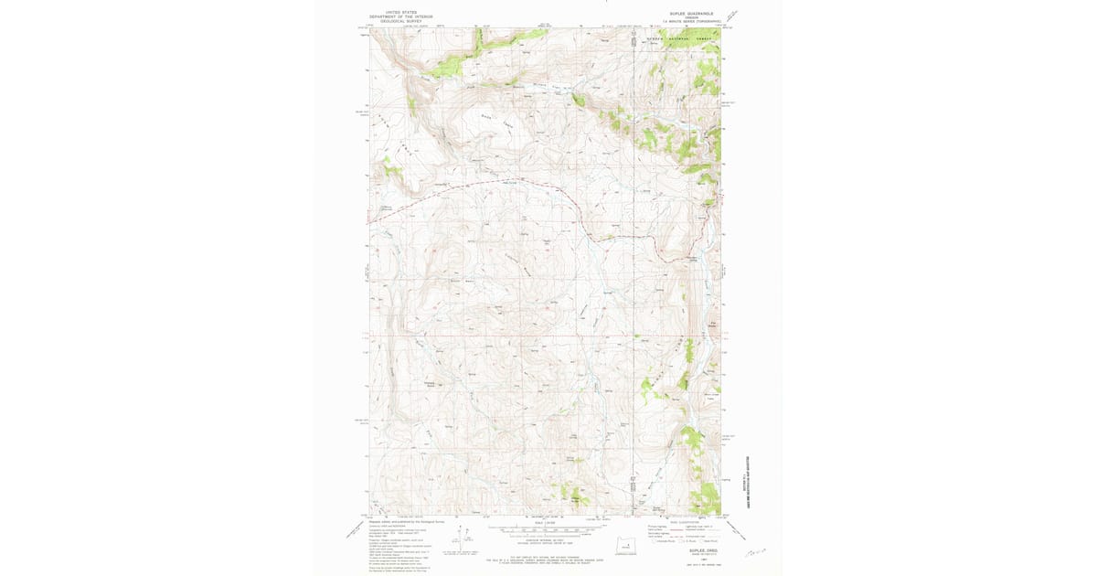 1981 Map of Suplee, Crook County, OR — High-Res | Pastmaps