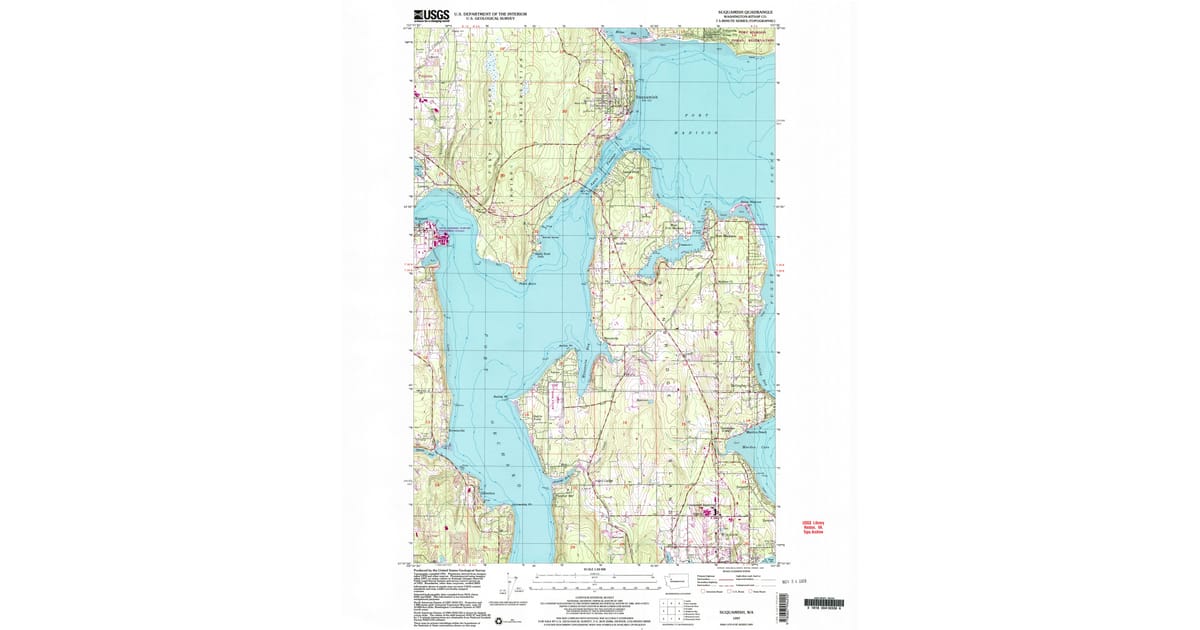 1997 Map of Suquamish, WA — High-Res | Pastmaps