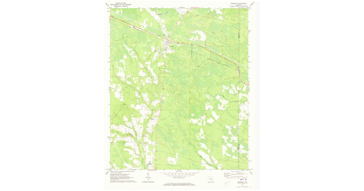 1971 Map of Surrency, GA — High-Res | Pastmaps