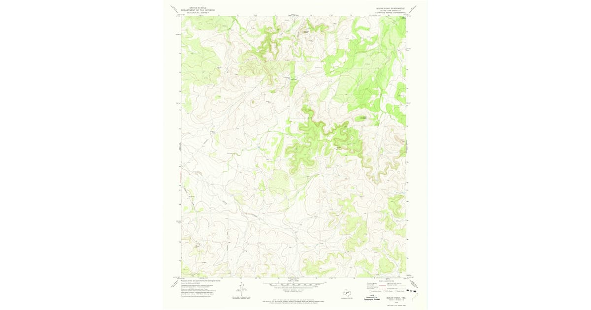 1972 Map of Susan Peak, Tom Green County, TX — High-Res | Pastmaps