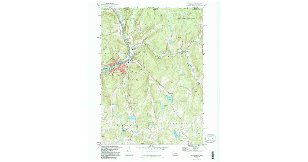 1990s Maps of Susquehanna Depot, PA | Pastmaps