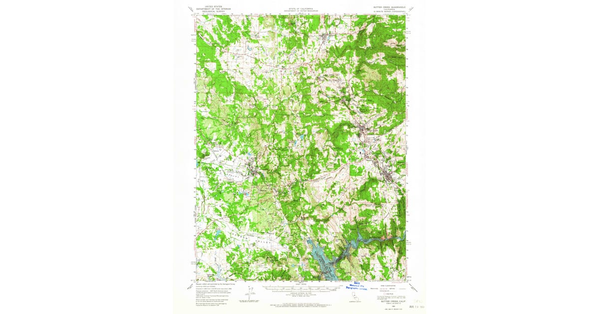 1962 Map of Sutter Creek, CA — High-Res | Pastmaps
