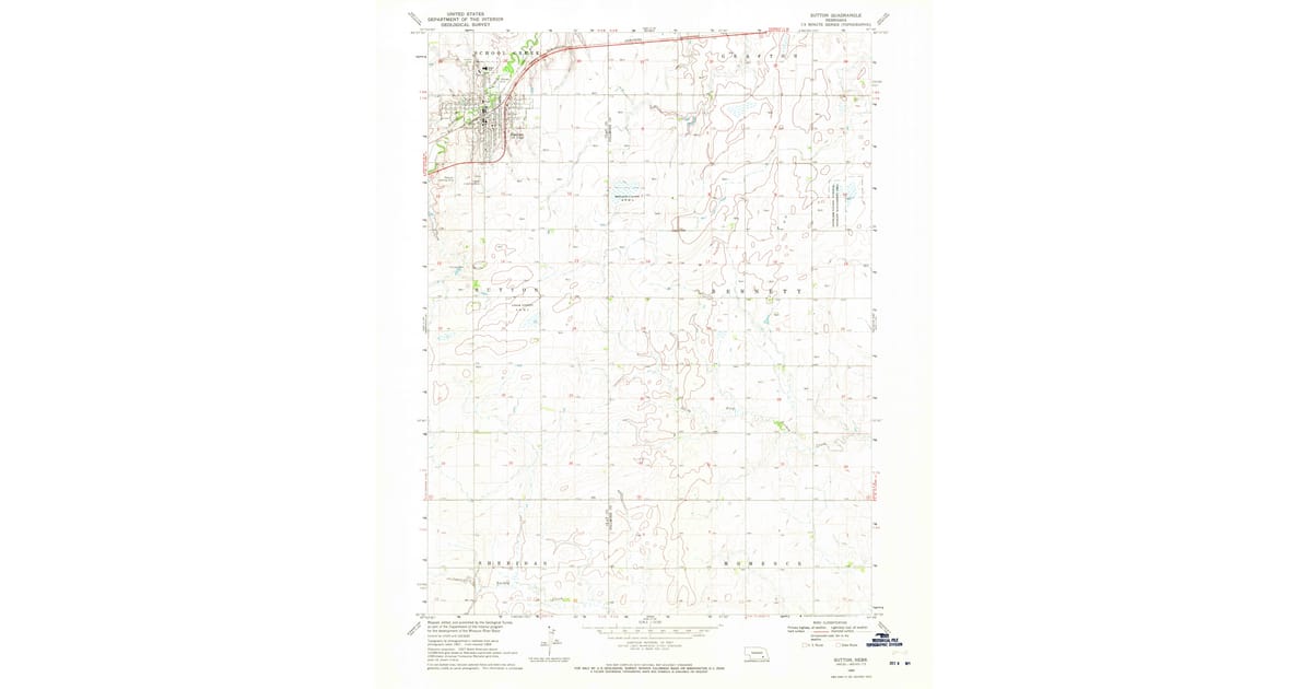 1969 Map of Sutton, NE — High-Res | Pastmaps