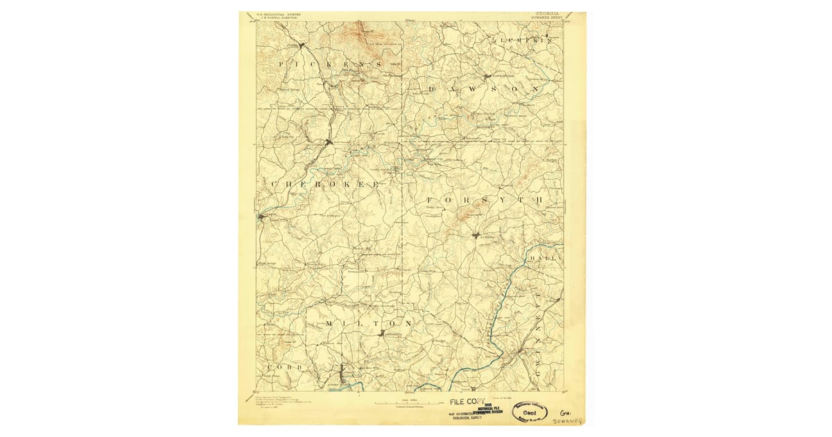 1894 Map of Suwanee, GA — High-Res | Pastmaps