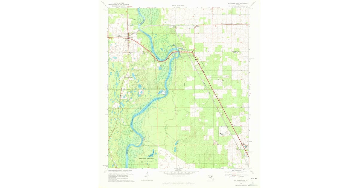 1960s Maps of Old Town, FL | Pastmaps