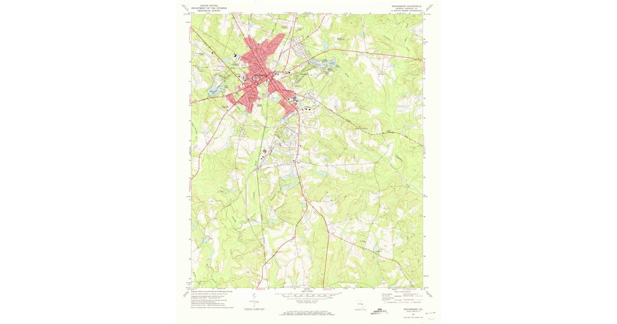 1971 Map of Swainsboro, GA — High-Res | Pastmaps
