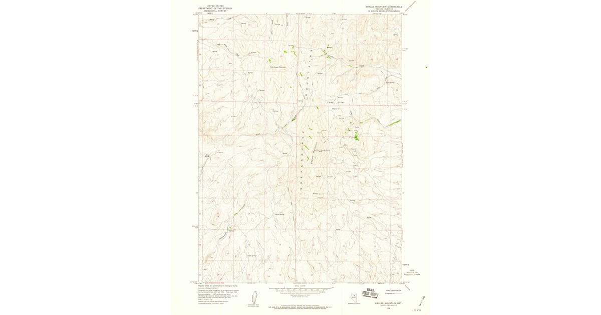 1958 Map of Swales Mountain, Elko County, NV — High-Res | Pastmaps