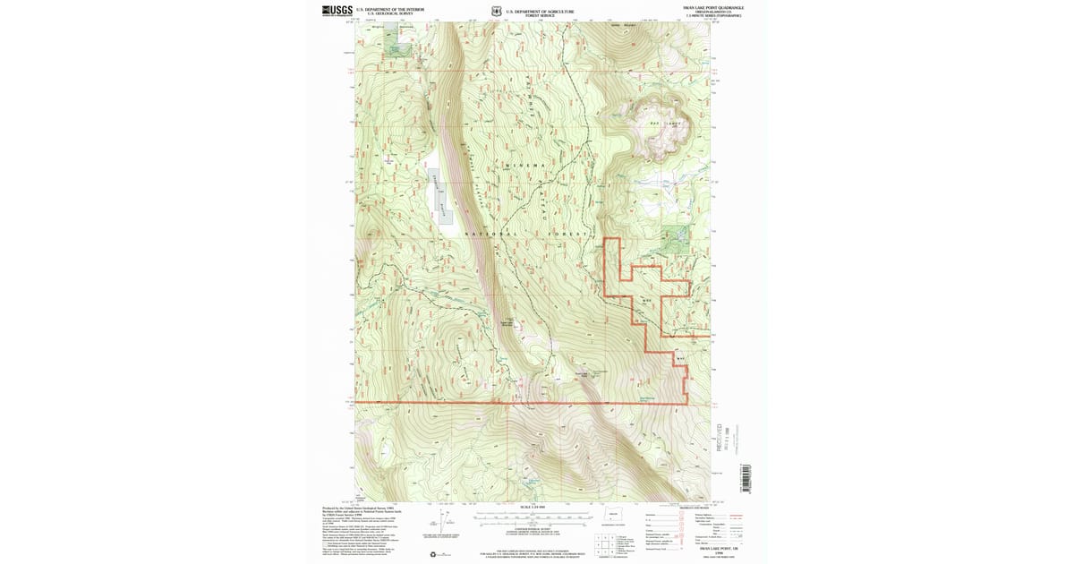 1998 Map of Swan Lake Point, Klamath County, OR — High-Res | Pastmaps