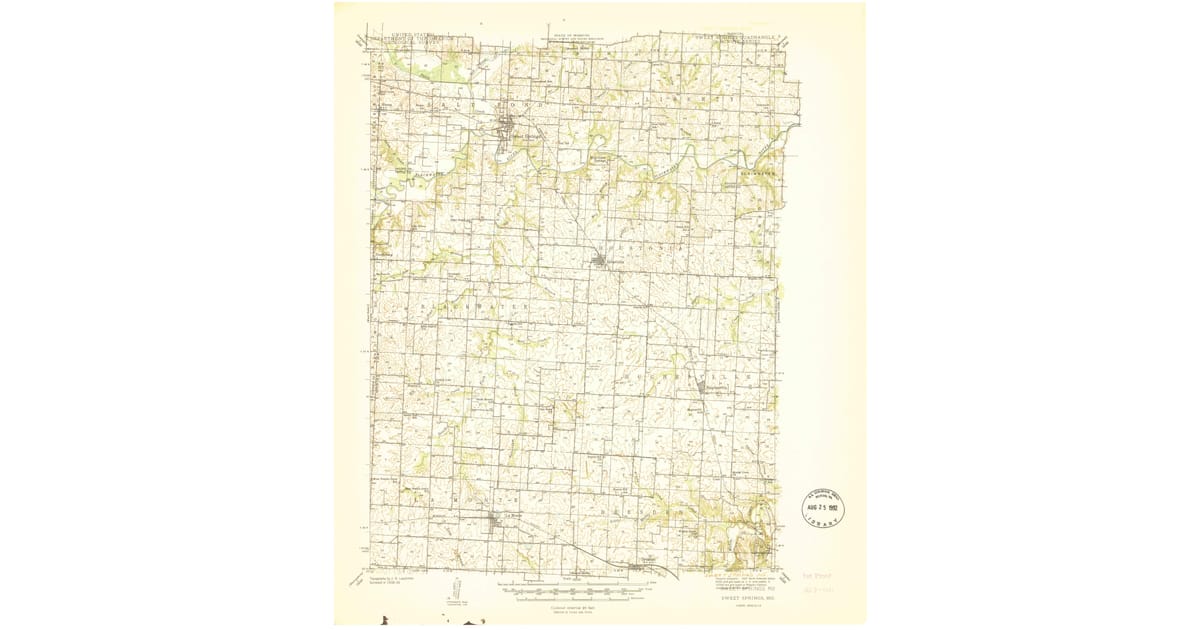 1940s Maps of Sweet Springs, MO | Pastmaps