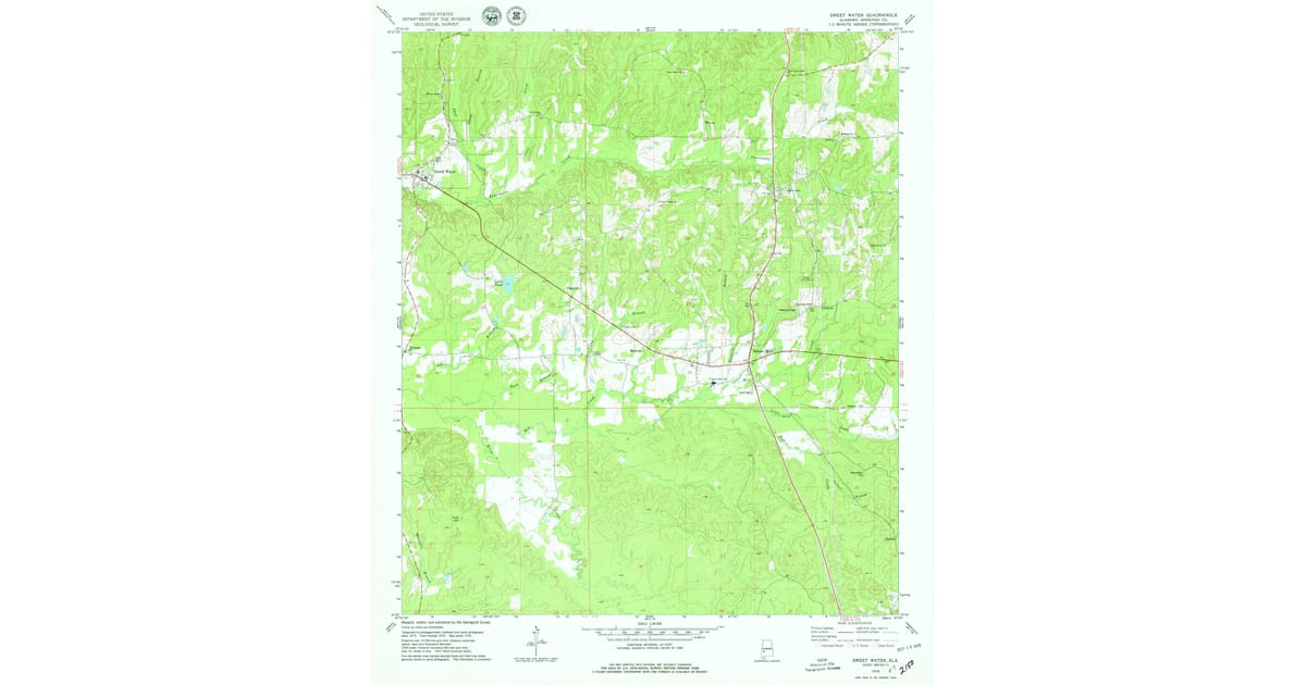 1978 Map of Sweet Water, AL — High-Res | Pastmaps