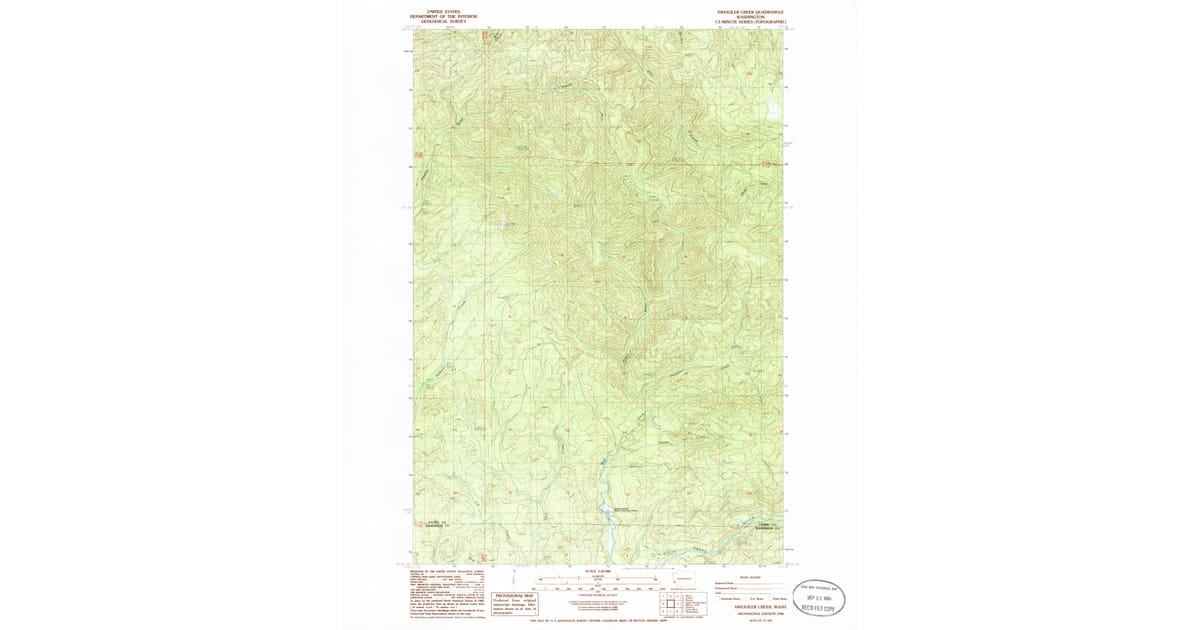 1986 Map of Sweigiler Creek, Pacific County, WA — High-Res | Pastmaps