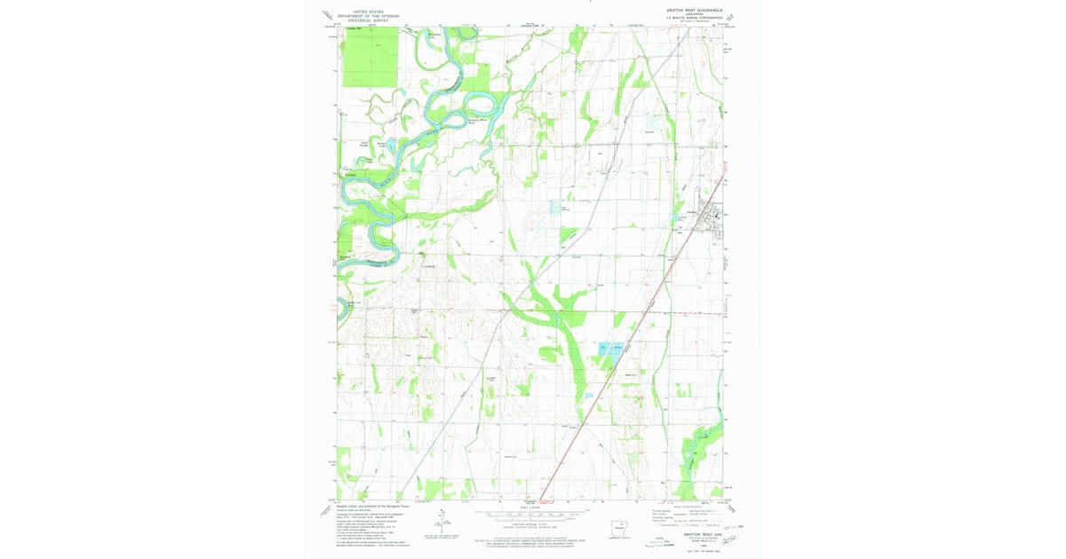 1980 Map of Swifton West, Jackson County, AR — High-Res | Pastmaps