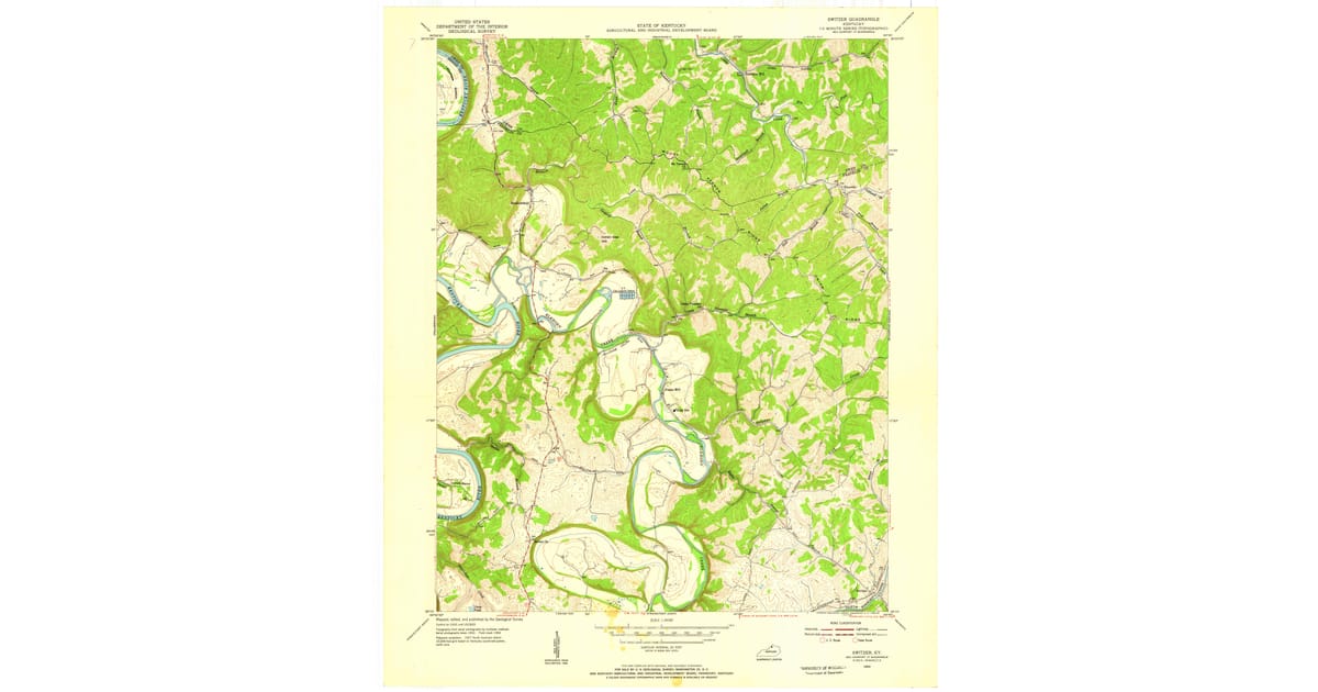 1954 Map of Switzer, Franklin County, KY — High-Res | Pastmaps
