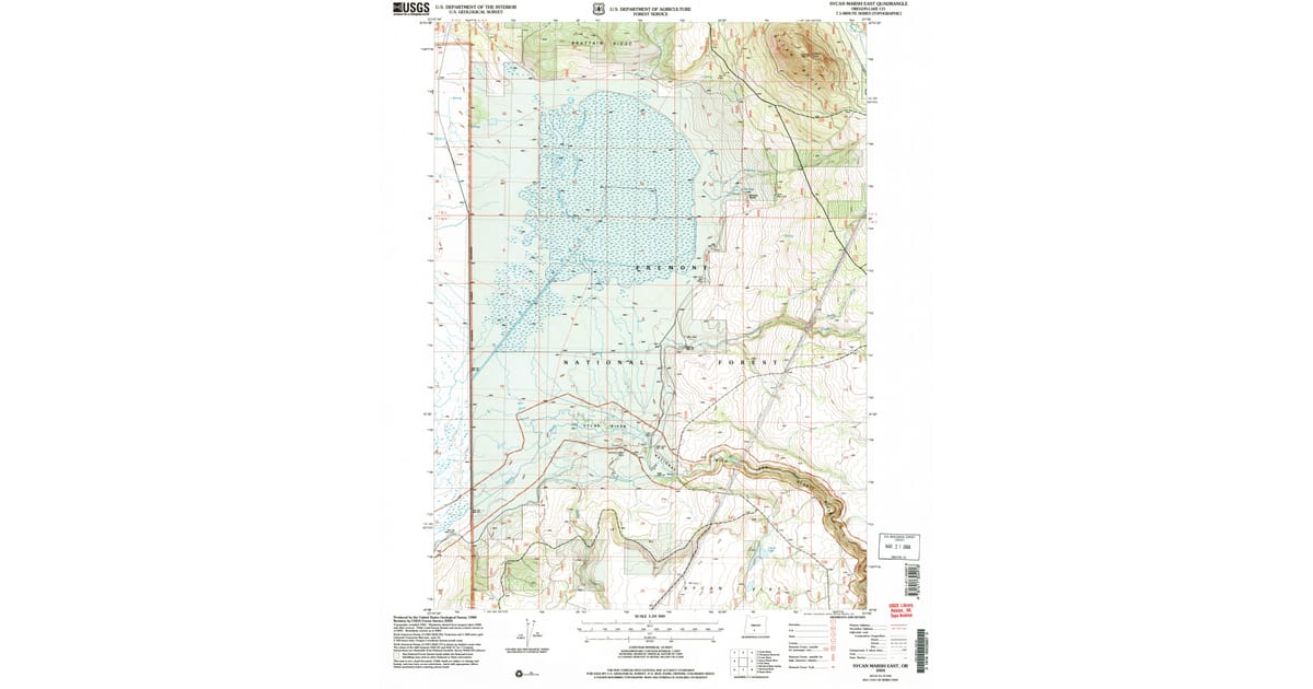 2004 Map of Sycan Marsh East, Lake County, OR — High-Res | Pastmaps