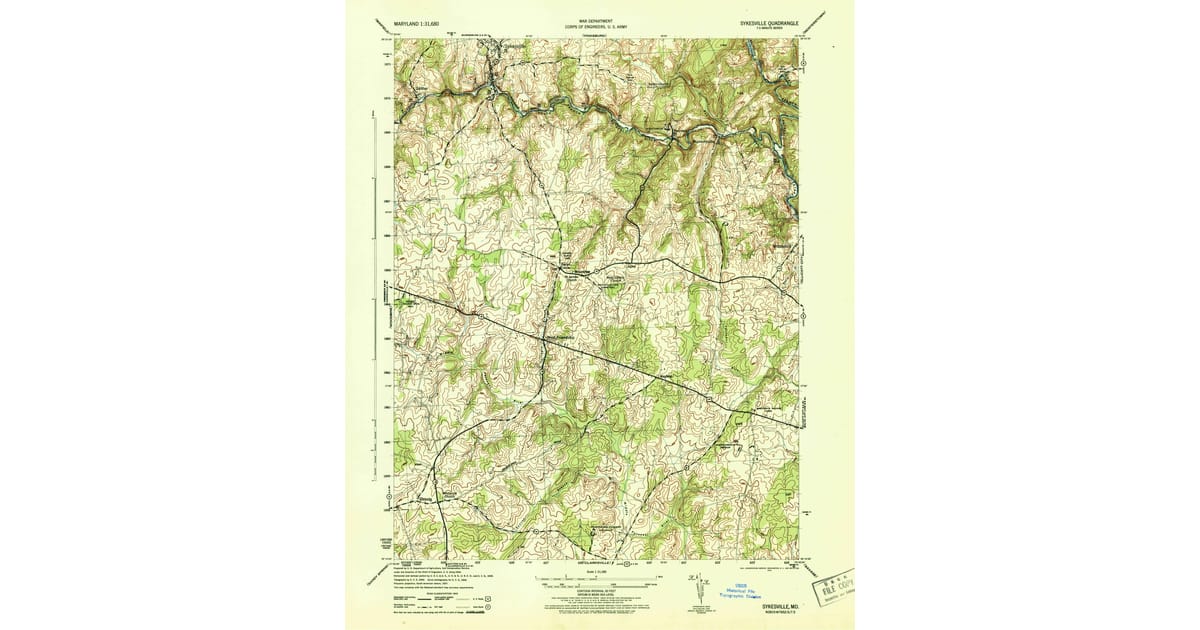 1944 Map of Sykesville, MD — High-Res | Pastmaps