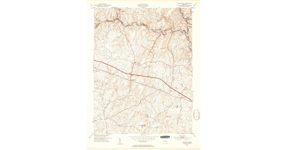 1953 Map of Sykesville, MD — High-Res | Pastmaps