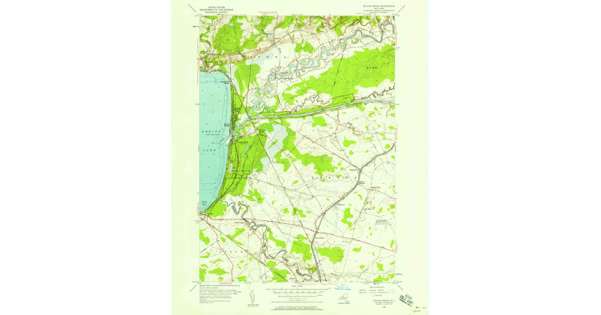 1955 Map of Sylvan Beach, NY — High-Res | Pastmaps