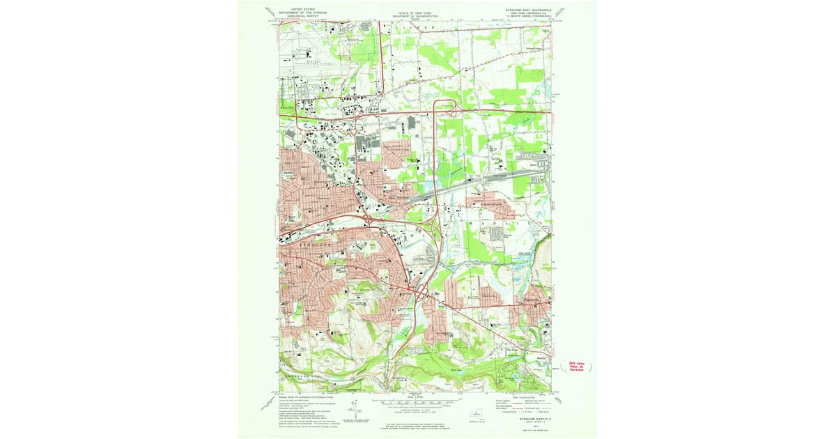 1970s Maps of East Syracuse, De Witt | Pastmaps