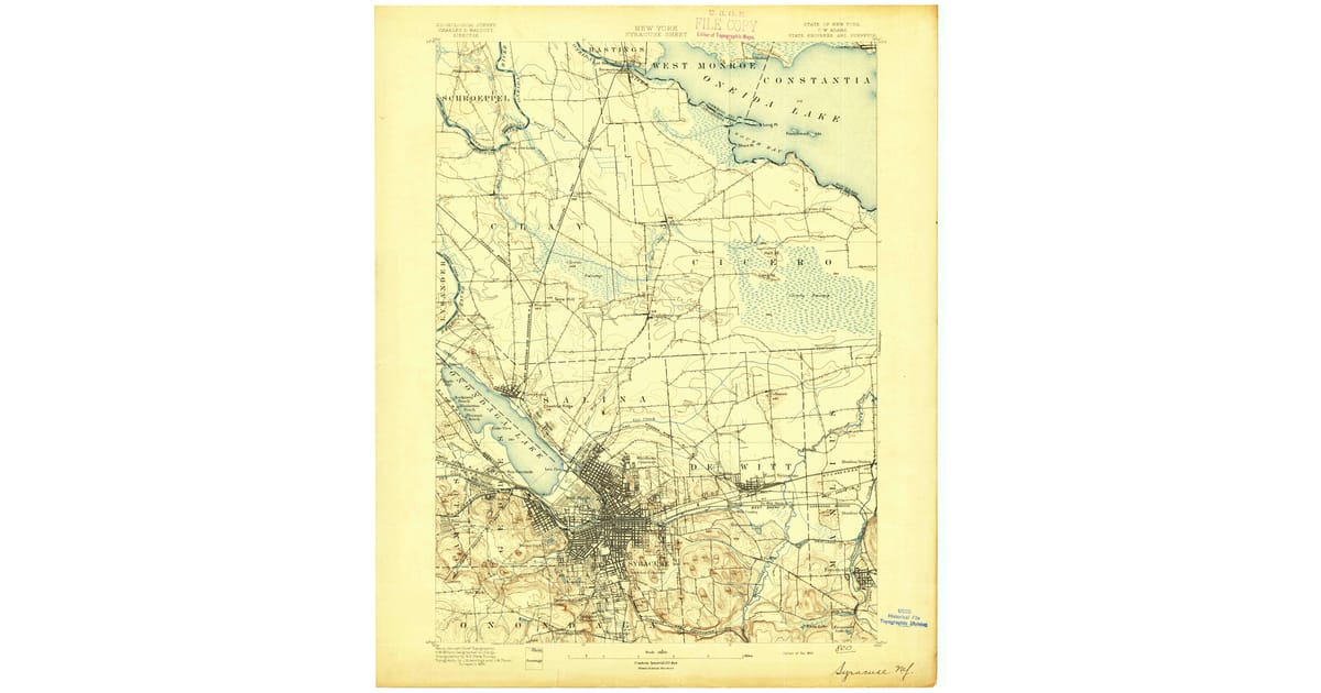 Old Maps of Polkville, Manlius for Hiking & Exploration | Pastmaps