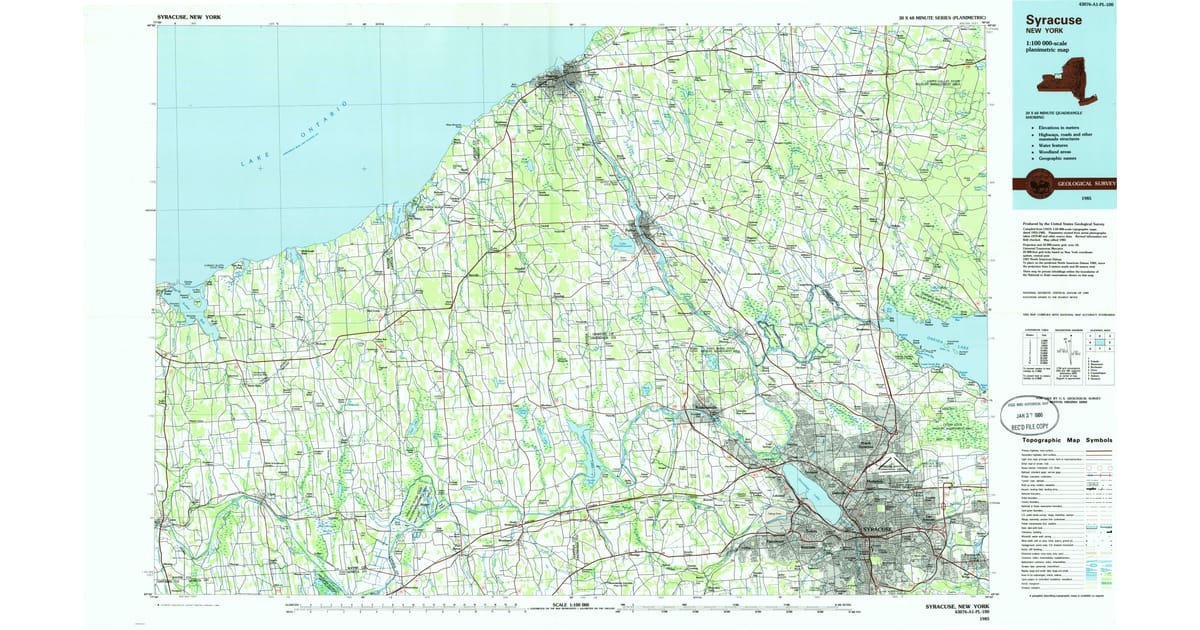 1980s Maps of Onondaga County, NY | Pastmaps