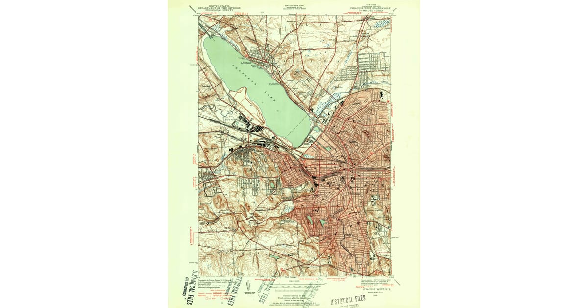 1939 Map of Syracuse West, Onondaga County, NY — High-Res | Pastmaps