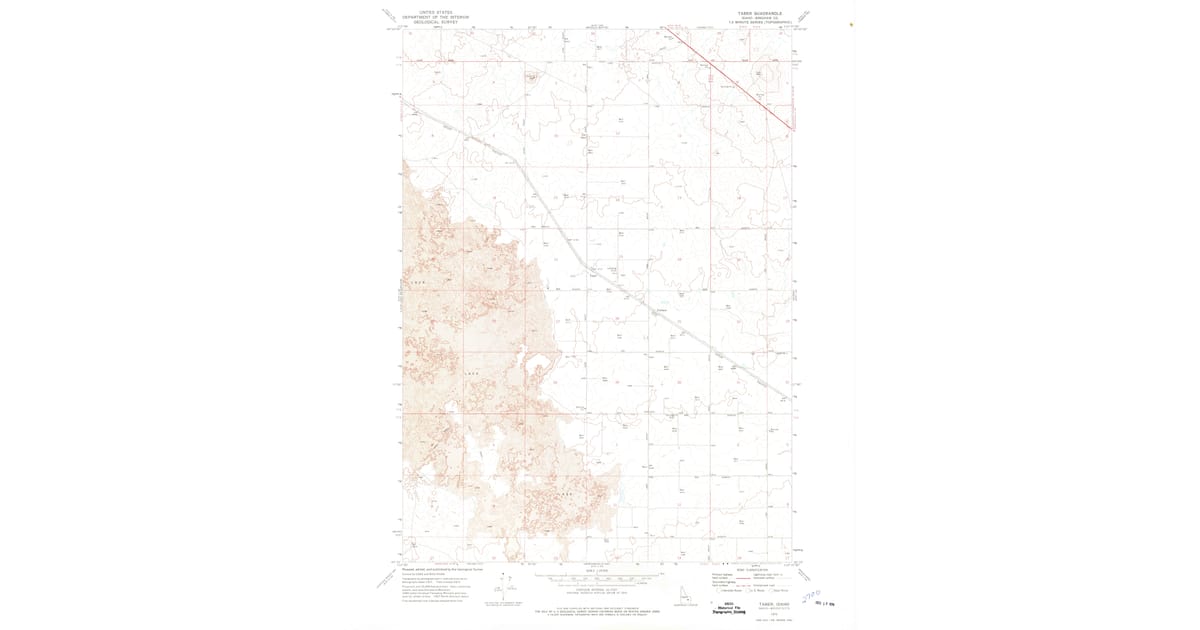 1973 Map of Taber, Bingham County, ID — High-Res | Pastmaps