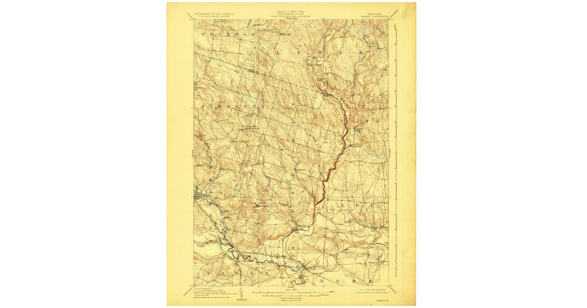 1905 Map of Taberg, Oneida County, NY — High-Res, 1924 Print | Pastmaps