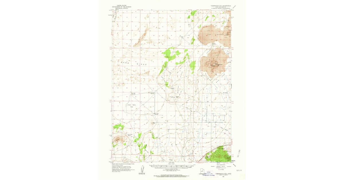 1962 Map of Tabernacle Hill, Millard County, UT — High-Res | Pastmaps