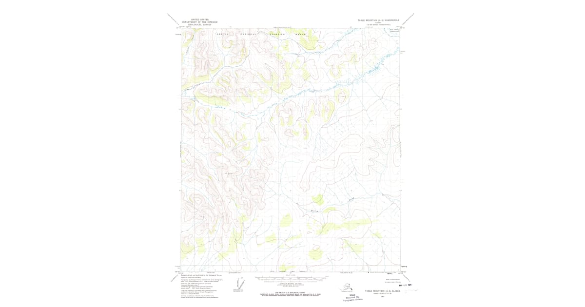 1972 Map of Table Mountain A-3, Yukon-Koyukuk Borough, AK — High-Res ...