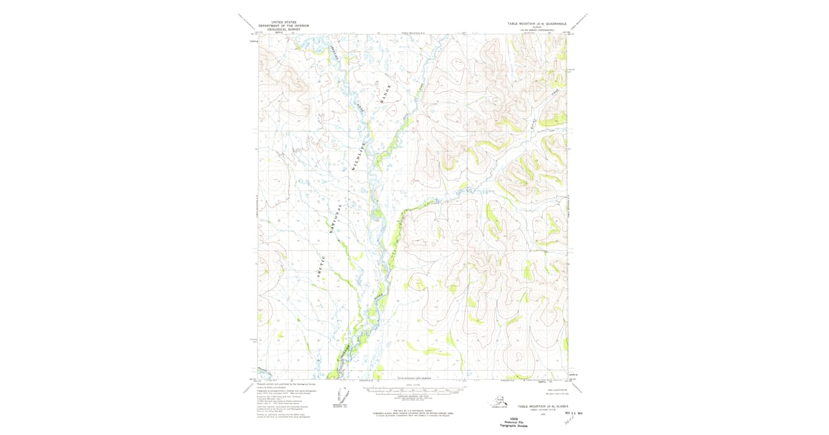 1972 Map of Table Mountain A-4, Yukon-Koyukuk Borough, AK — High-Res ...