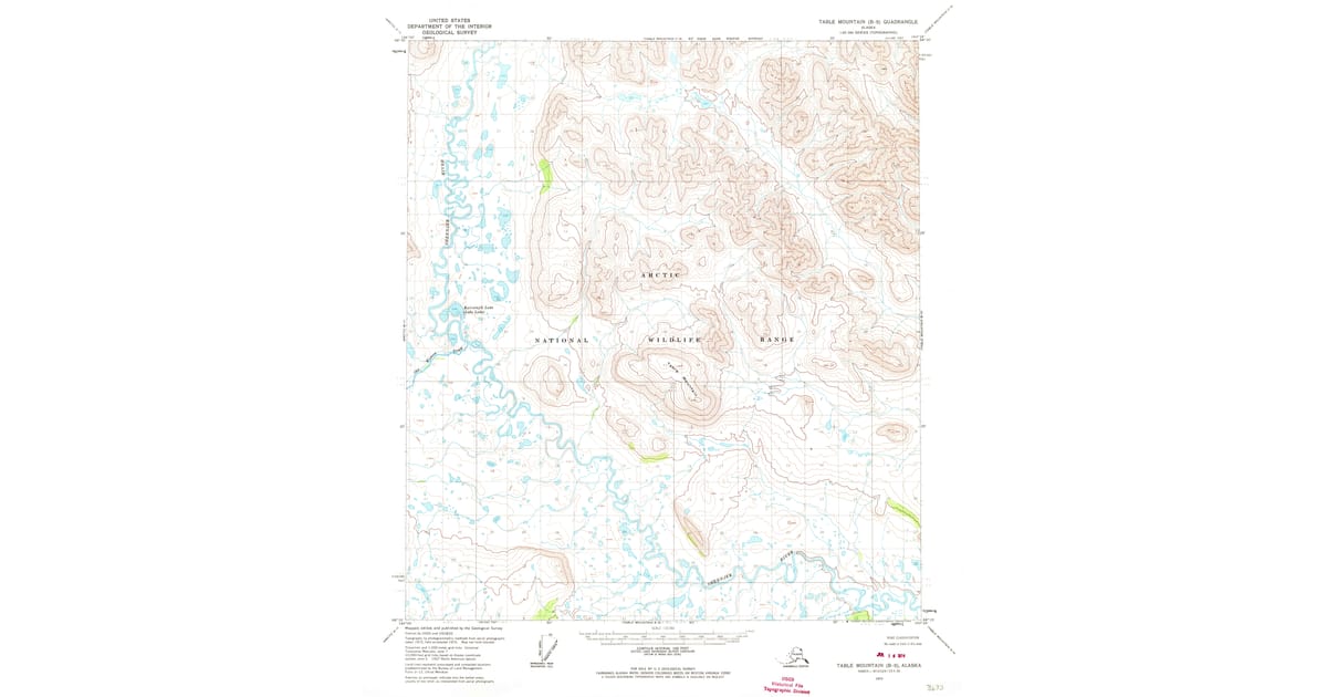 1972 Map of Table Mountain B-5, Yukon-Koyukuk Borough, AK — High-Res ...