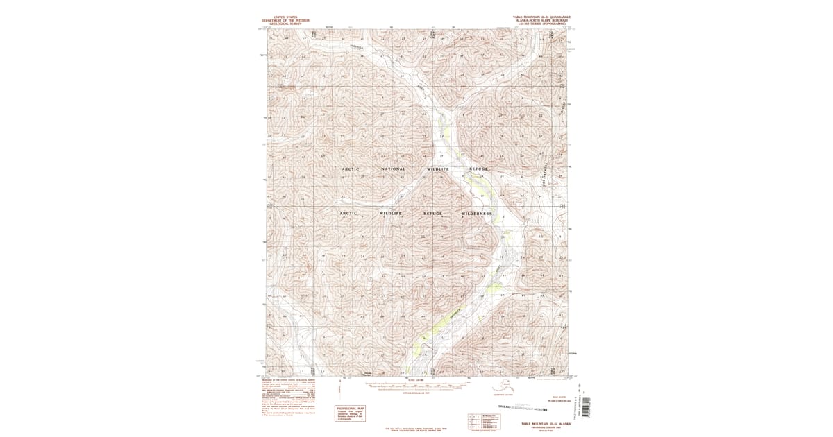 1983 Map of Table Mountain D-5, North Slope Borough, AK — High-Res ...