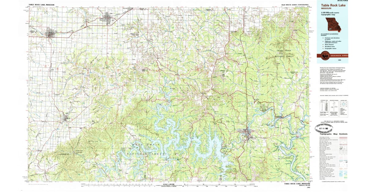 1980s Maps of Branson, MO | Pastmaps