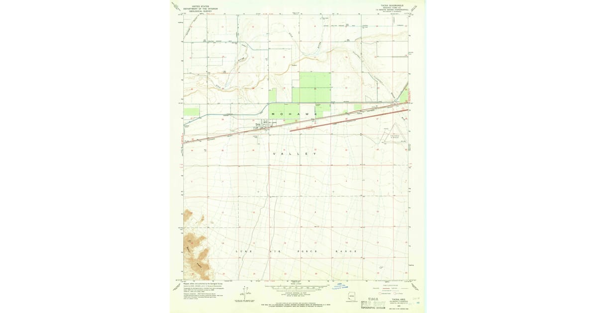 1965 Map of Tacna, AZ — High-Res | Pastmaps