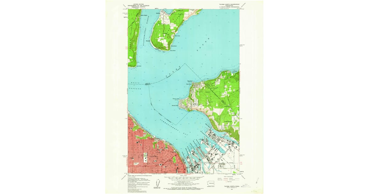 1960s Maps of Dash Point, WA | Pastmaps