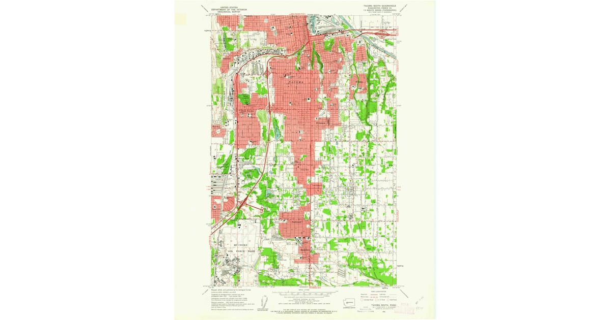 1960s Maps of Fife, WA | Pastmaps