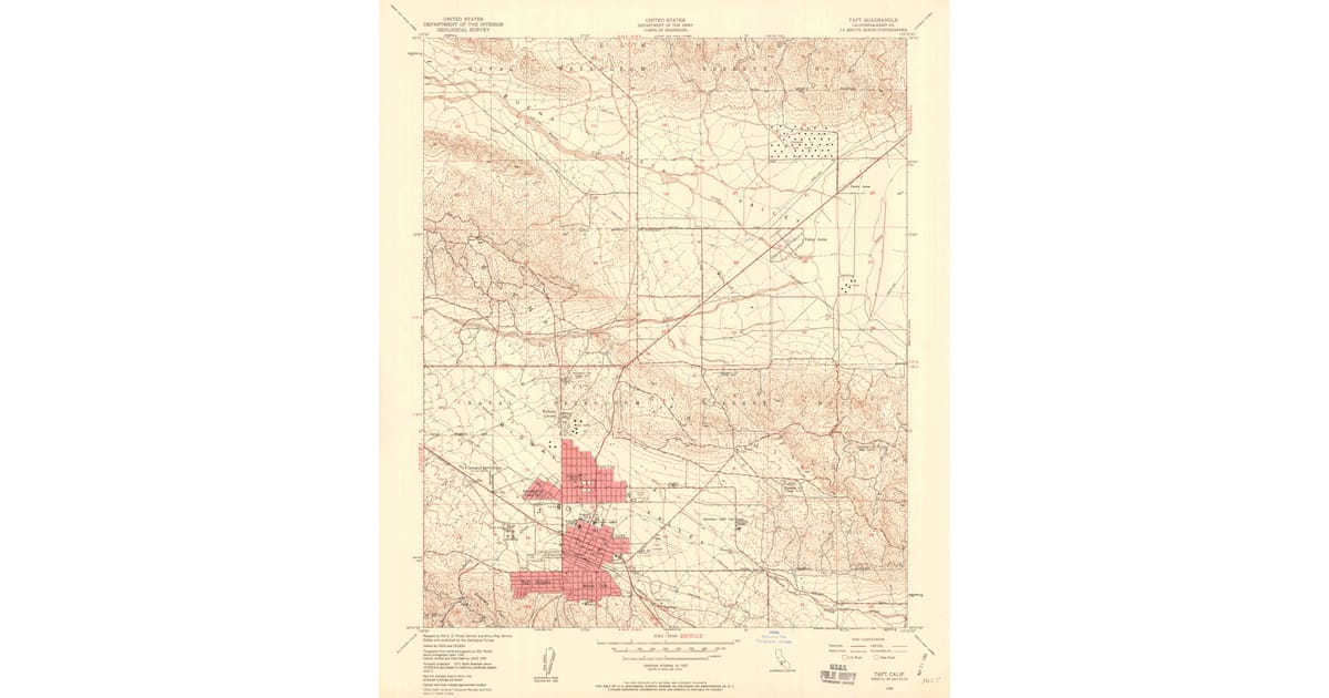 1950 Map of Taft, CA — High-Res | Pastmaps