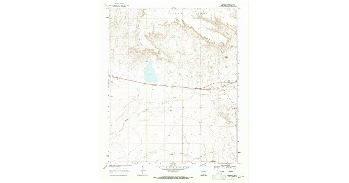 1968 Map of Taiban, De Baca County, NM — High-Res | Pastmaps