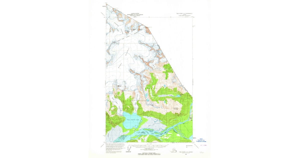 1960 Map of Taku River C-6, Juneau Borough, AK — High-Res | Pastmaps